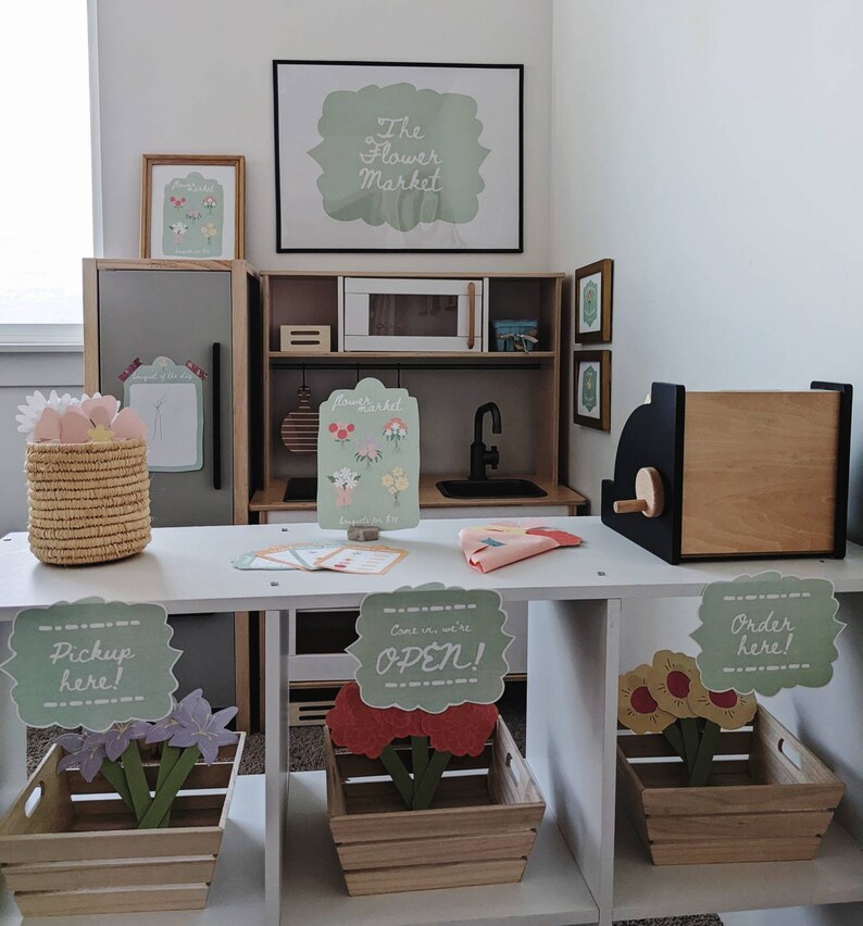 Flower Market Pretend Play Set Flower Market Dramatic Play - Etsy
