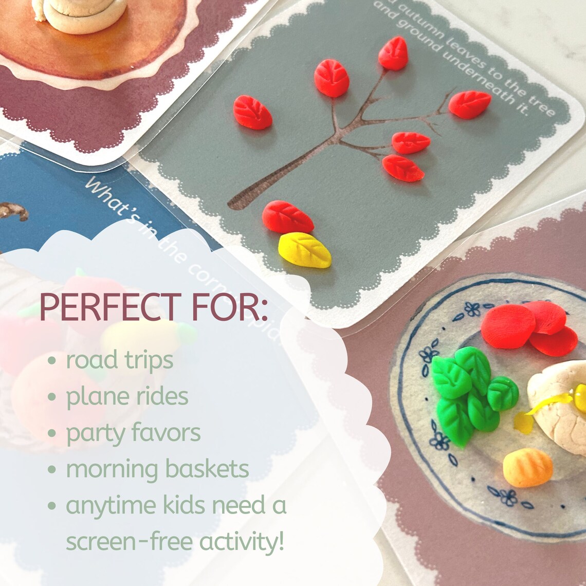 Thanksgiving Playdough Mats, Playdough Mats for Kids, Pretend Play ...