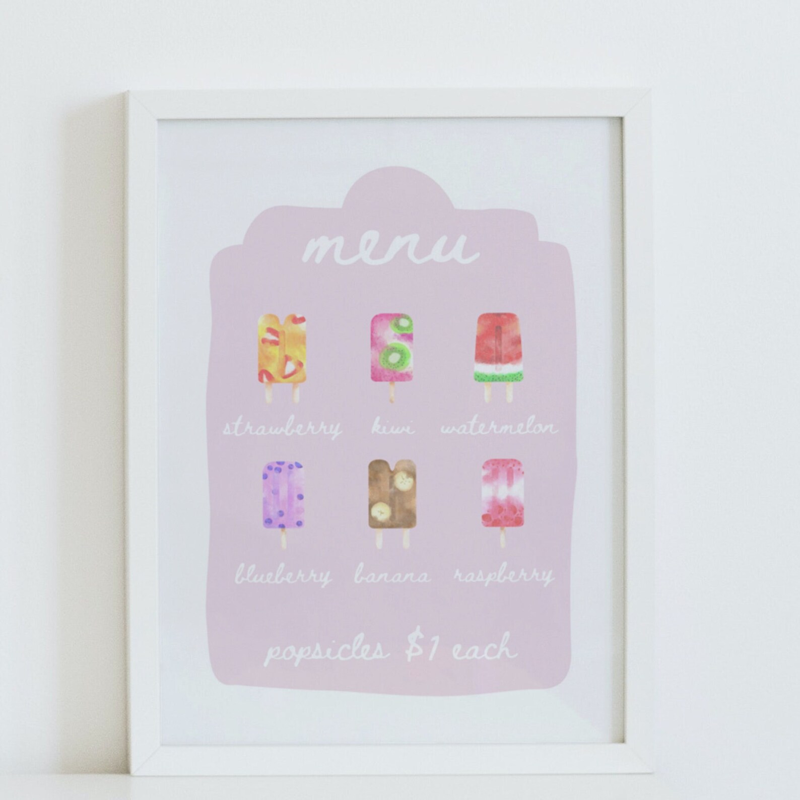 Pretend Play Popsicle Menu, Dramatic Play Menu, Pretend Play Menu for ...