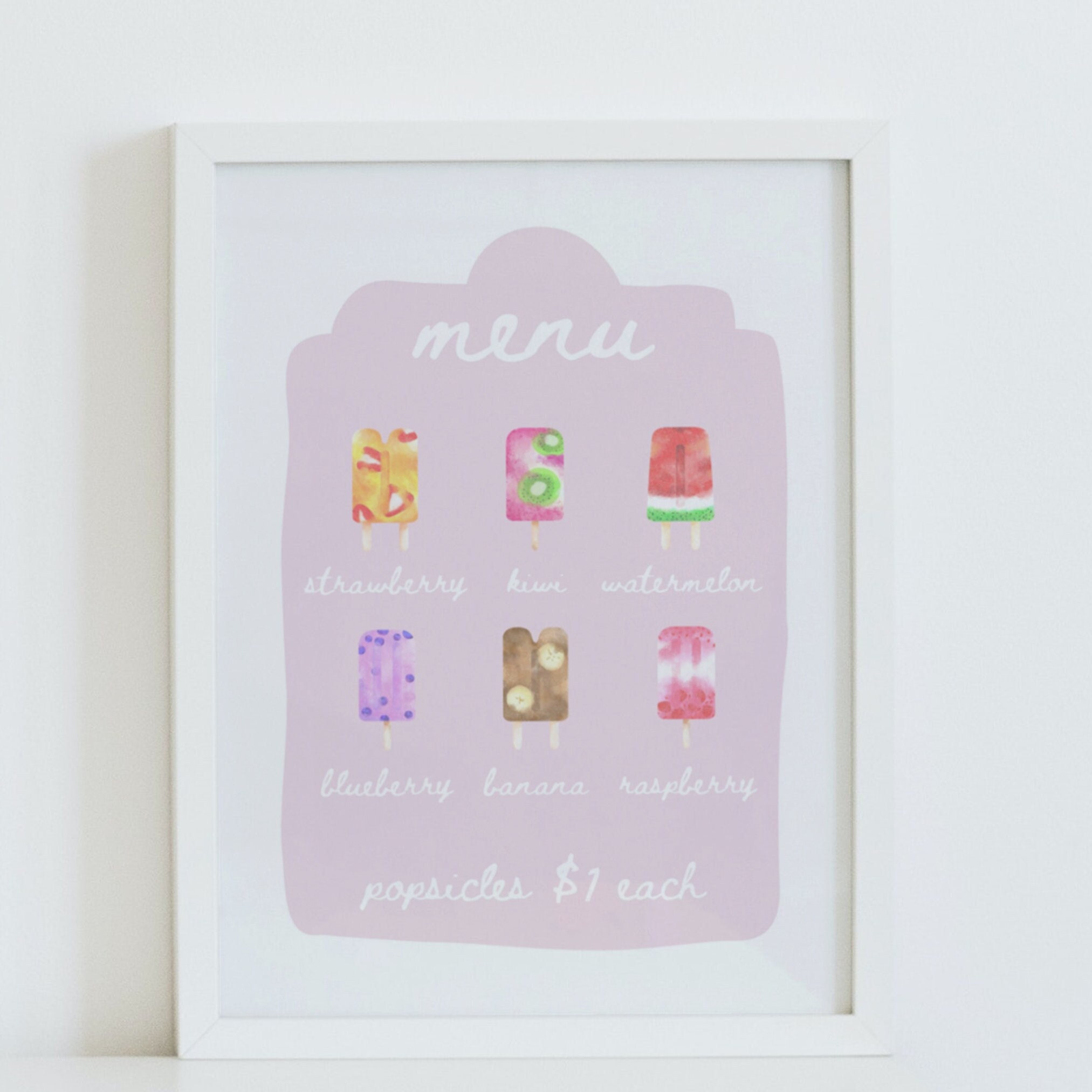 Pretend Play Popsicle Menu, Dramatic Play Menu, Pretend Play Menu for ...