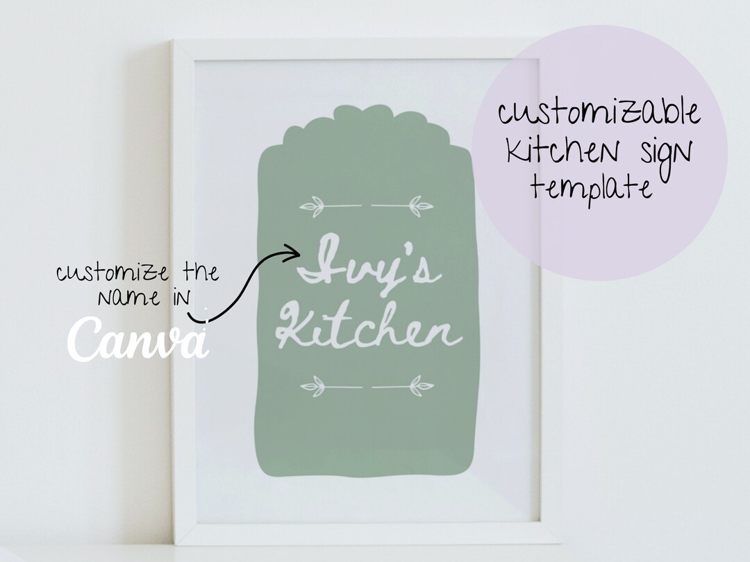 Customizable Kitchen Sign for Play Kitchen Play Kitchen Sign - Etsy