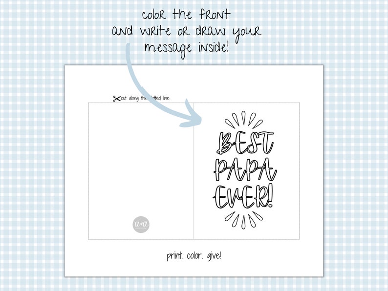 Best Papa Ever Coloring Card Papa Father's Day Printable - Etsy