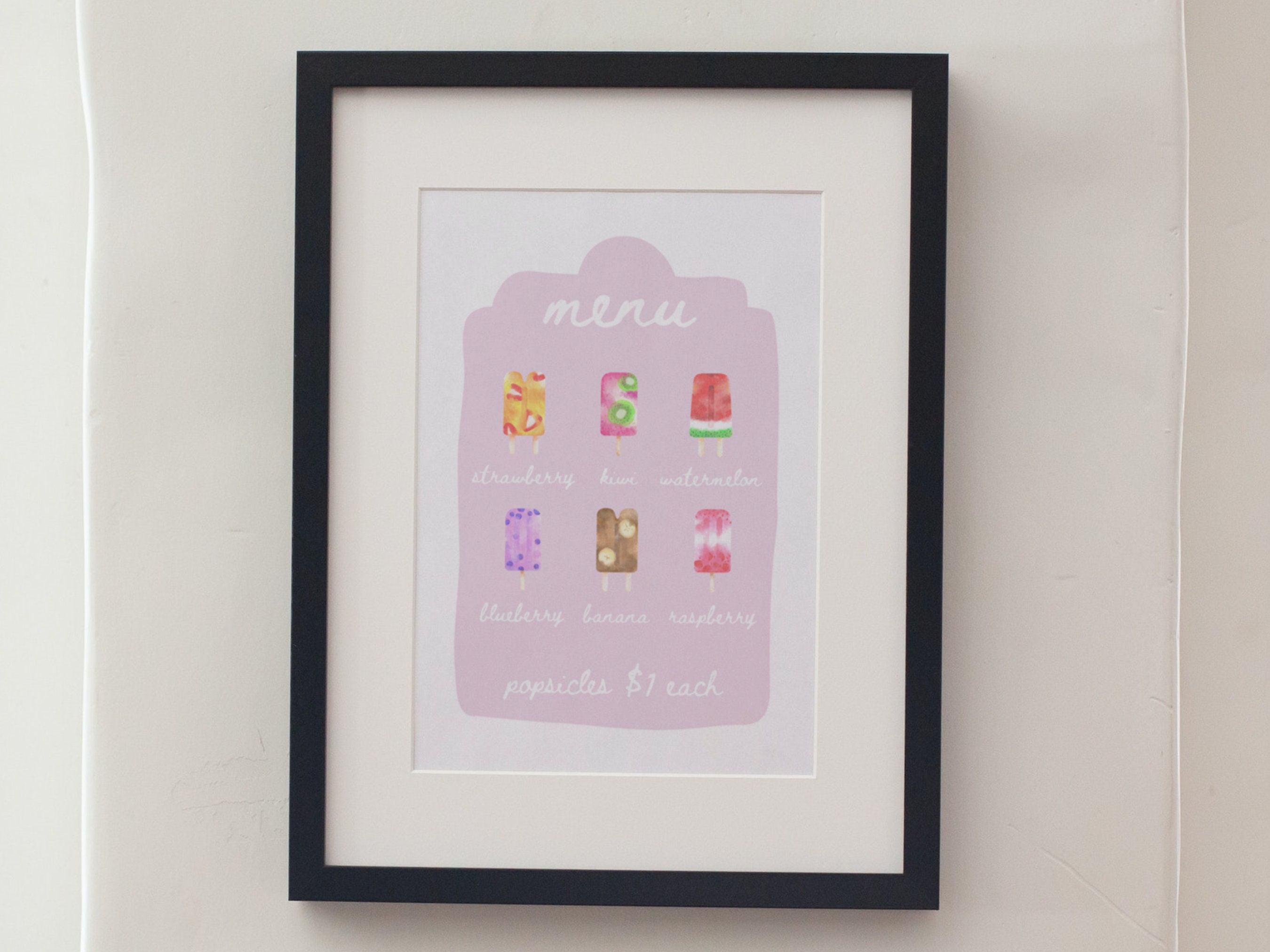 Pretend Play Popsicle Menu, Dramatic Play Menu, Pretend Play Menu for ...