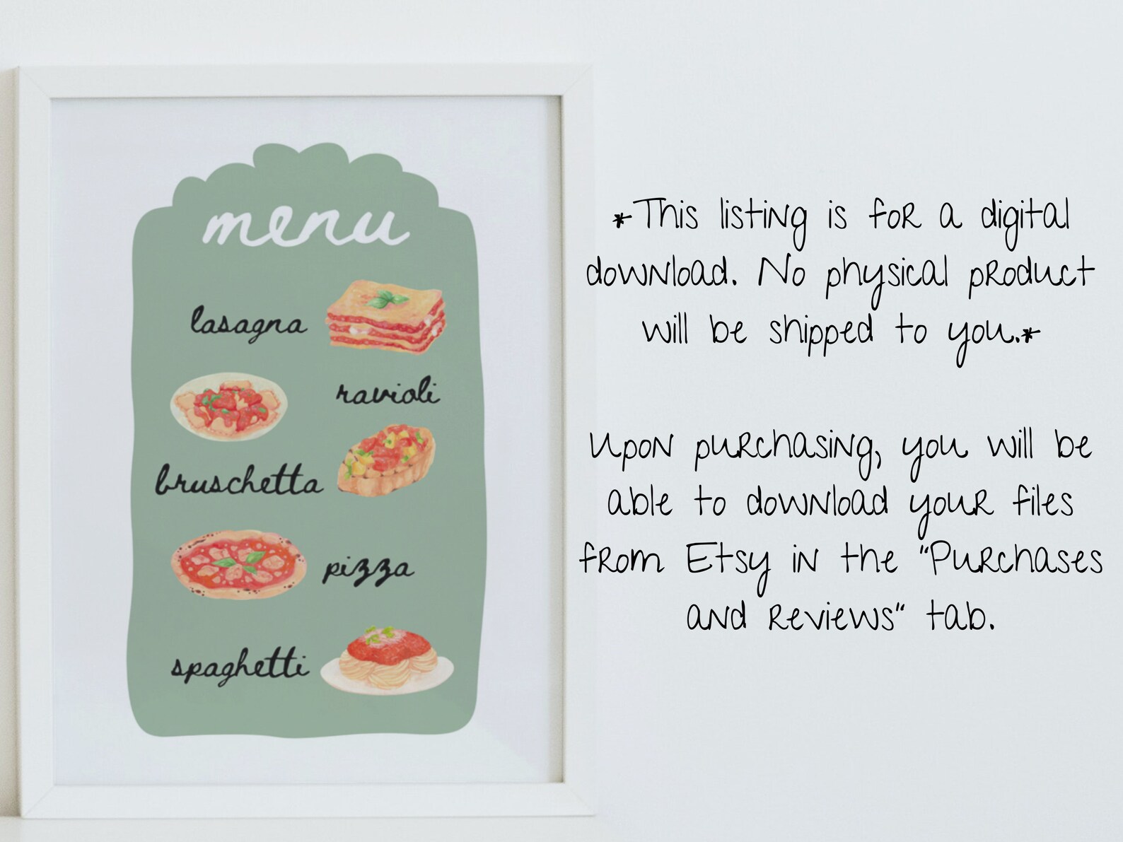 Pretend Play Italian Restaurant Menu, Dramatic Play Menu, Pretend Play ...