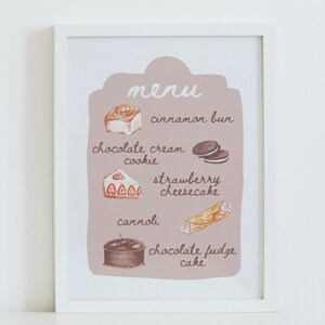Pretend Play Bakery Dessert Menu Dramatic Play Menu Pretend - Etsy