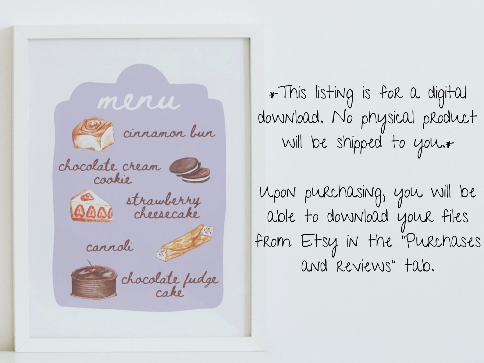 Pretend Play Bakery Dessert Menu, Dramatic Play Menu, Pretend Play Menu ...
