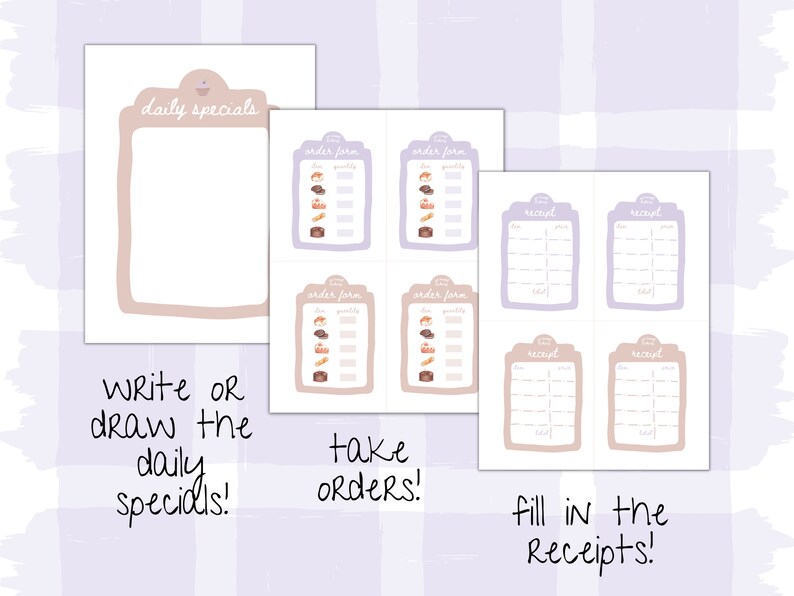 Bakery Pretend Play Set Bakery Dramatic Play Restaurant - Etsy