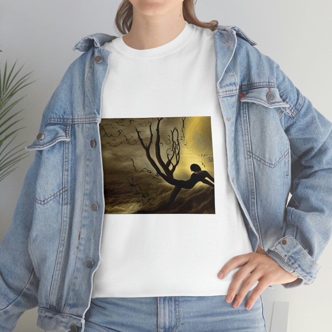 AI Tree Branch Tee,botanical Cyborg Top,arboreal Android Tee,organic ...