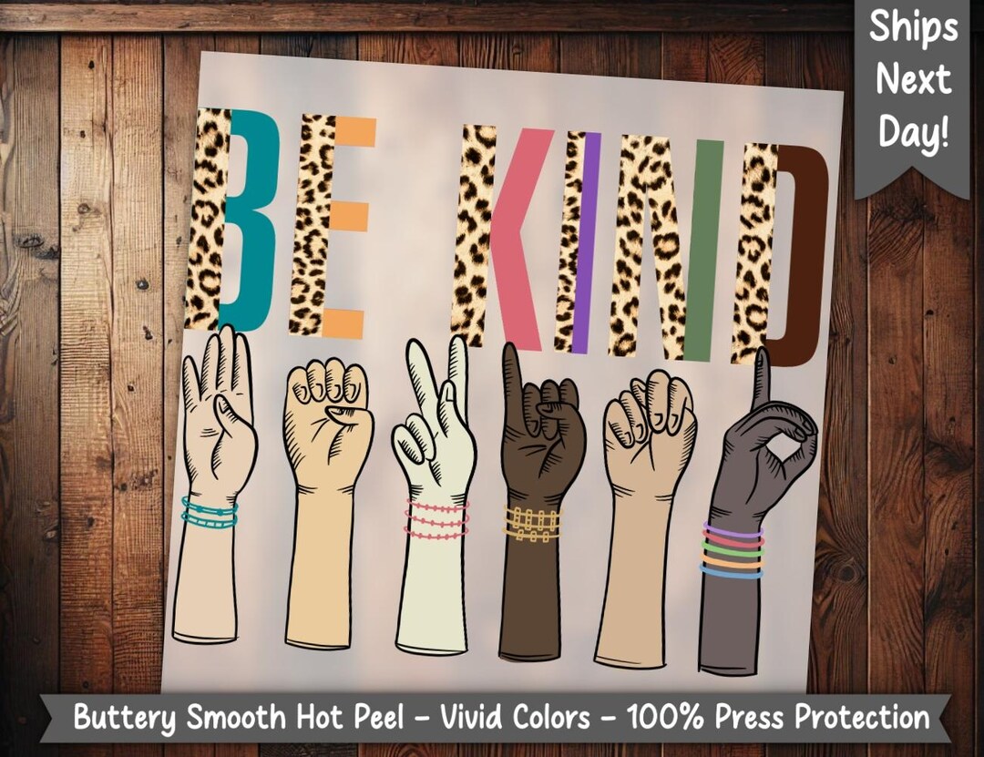 ASL Sign Language Apparel and Decor Designs With I Love You and Be Kind ...