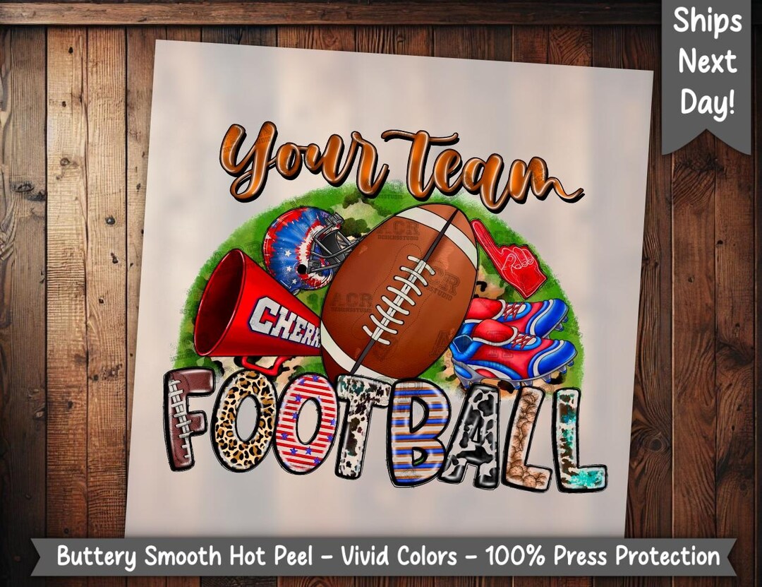 Custom Football Team Design for Sports Apparel and Accessories Hand ...