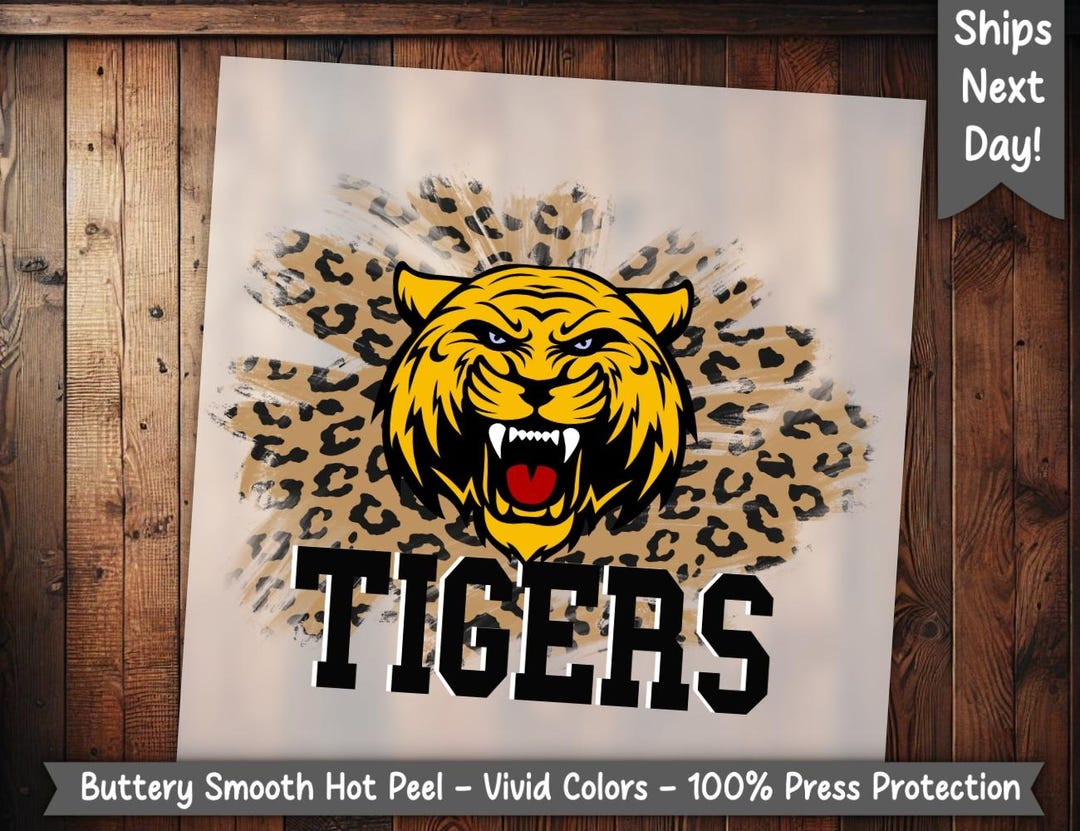 Tigers Mascot School Spirit DTF Heat Transfer Ready to Press - Etsy