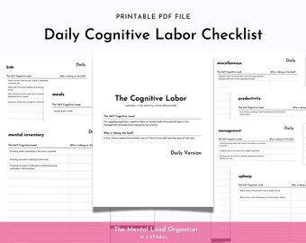 Mental Load Organizer Home Management Planner Family - Etsy