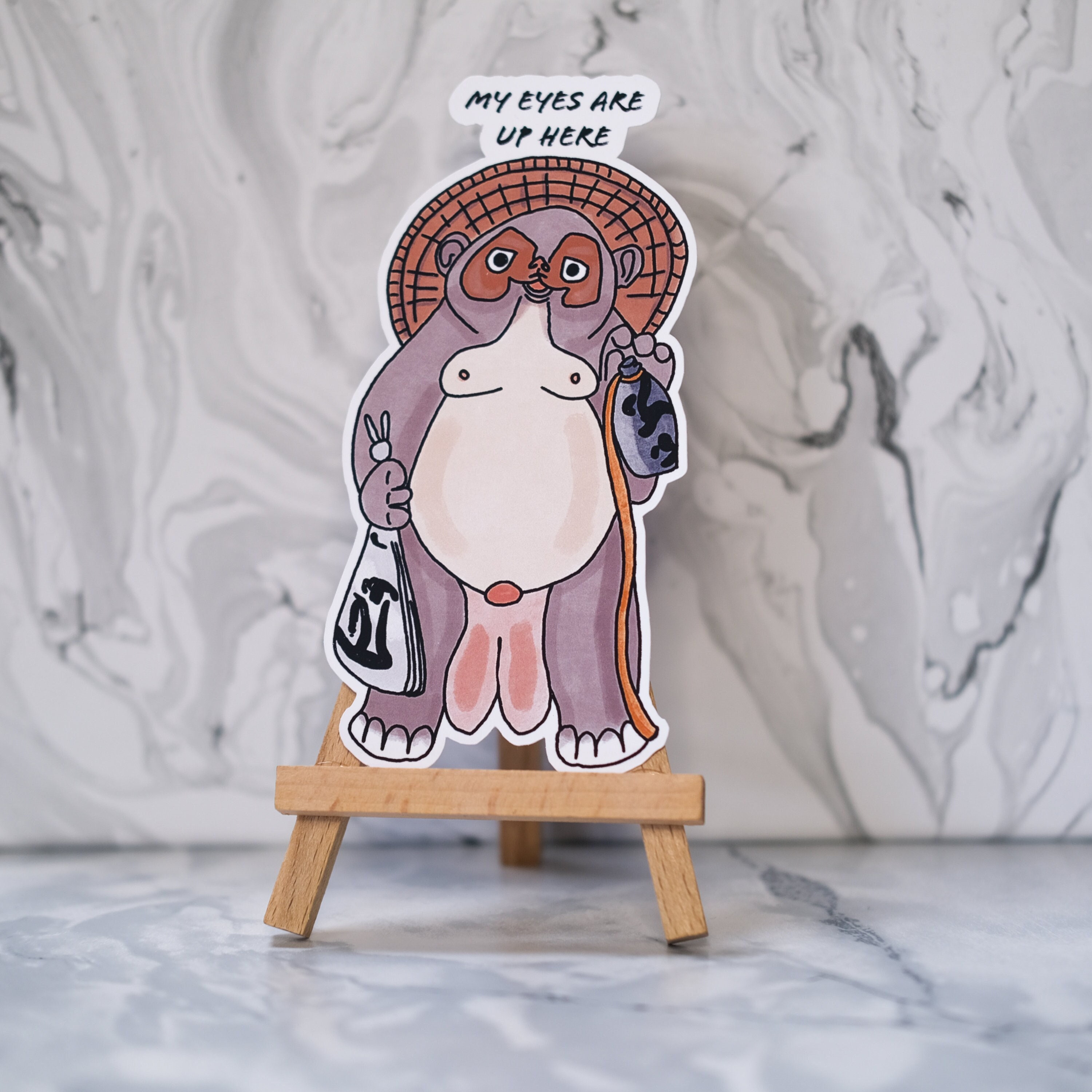 Tanuki Sticker | Vinyl Laptop Sticker | Tanuki Statue | Animal Stickers ...