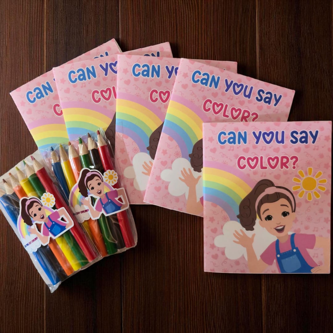 Party Favors: Can You Say Color Coloring Book and (6) Color Pencils - Etsy