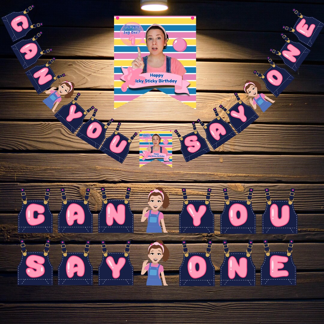 Digital Item: Ms. Rachel Can You Say One Party Banner - Etsy