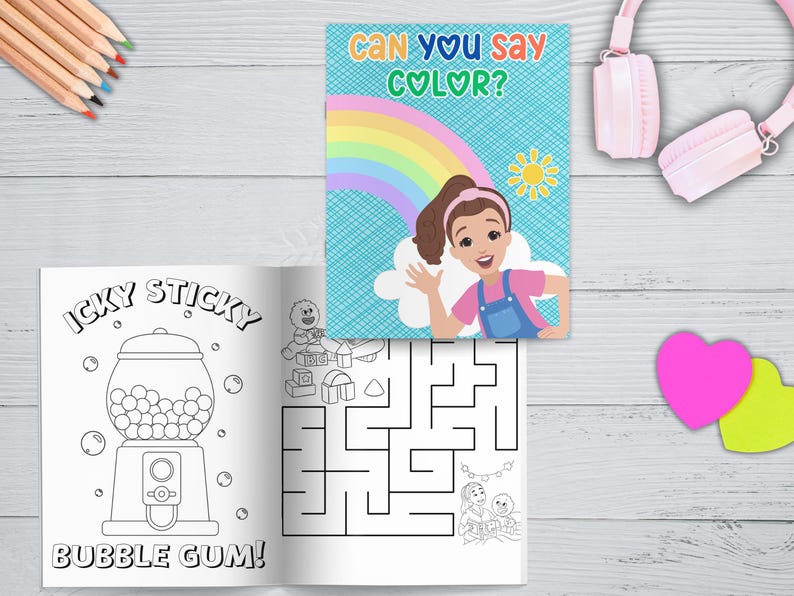 Party Favors: Can You Say Color Coloring Book and (6) Color Pencils - Etsy