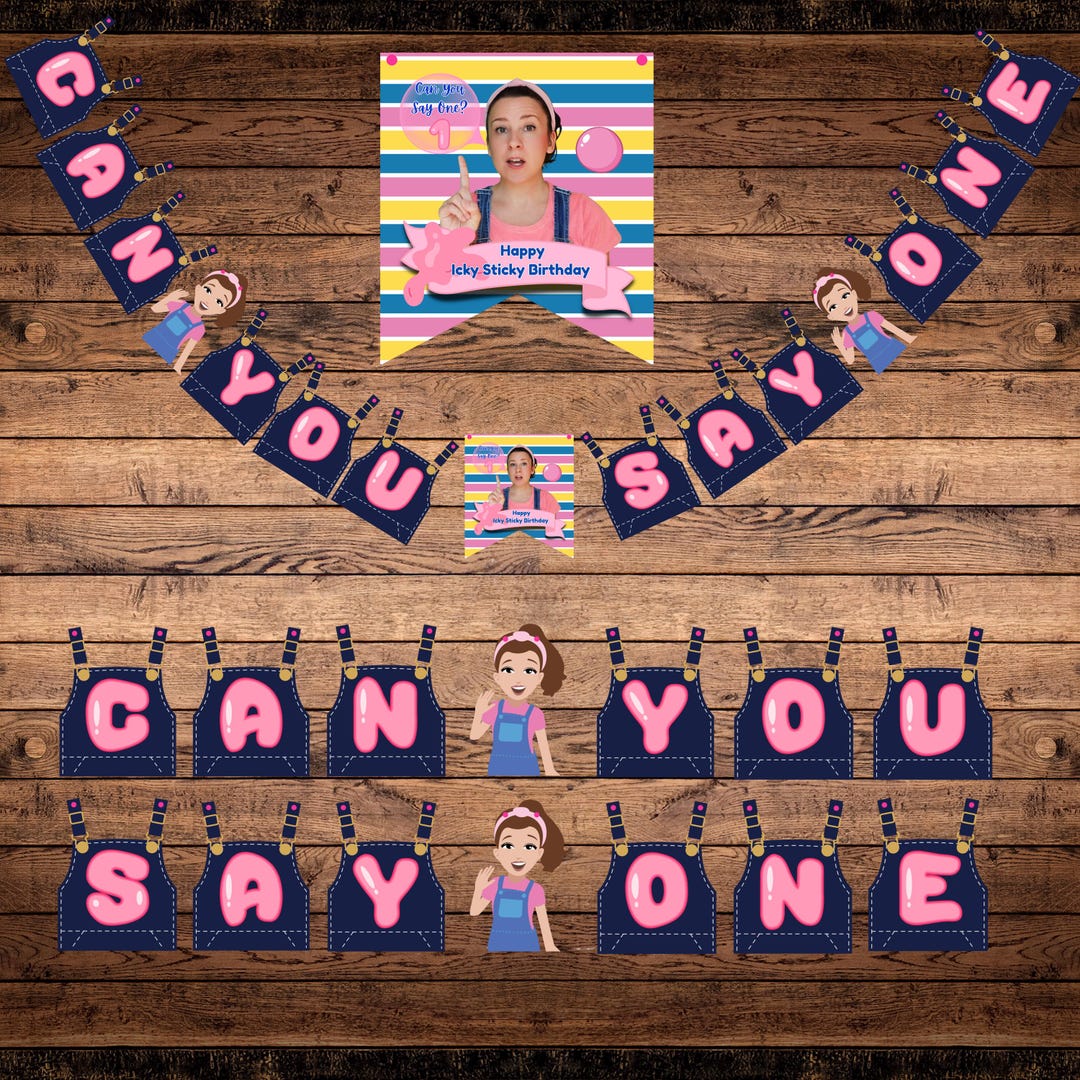 Digital Ms. Rachel Can You Say One Party Banner - Etsy