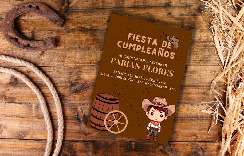 Editable Western Cowboy Invitation| Digital Download Invitation ...