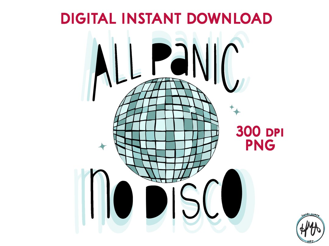 Disco Ball All Panic No Disco PNG 300dpi Instant Digital Download for ...