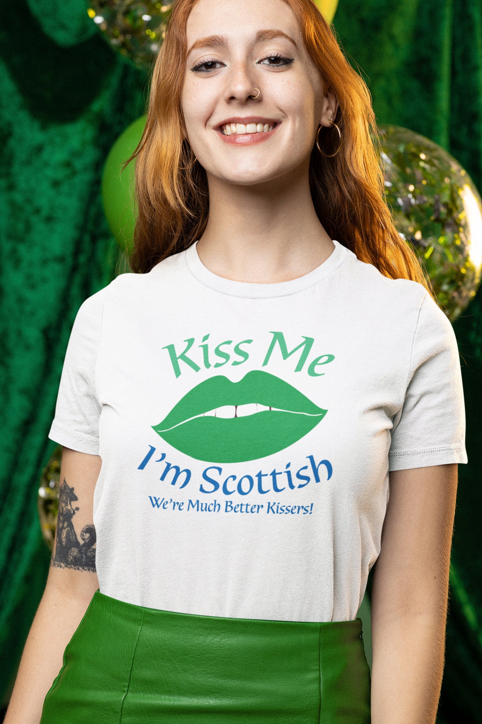 St Patrick's Day SVG PNG DXF Kiss Me I'm Scottish Whimsical Clip Art ...