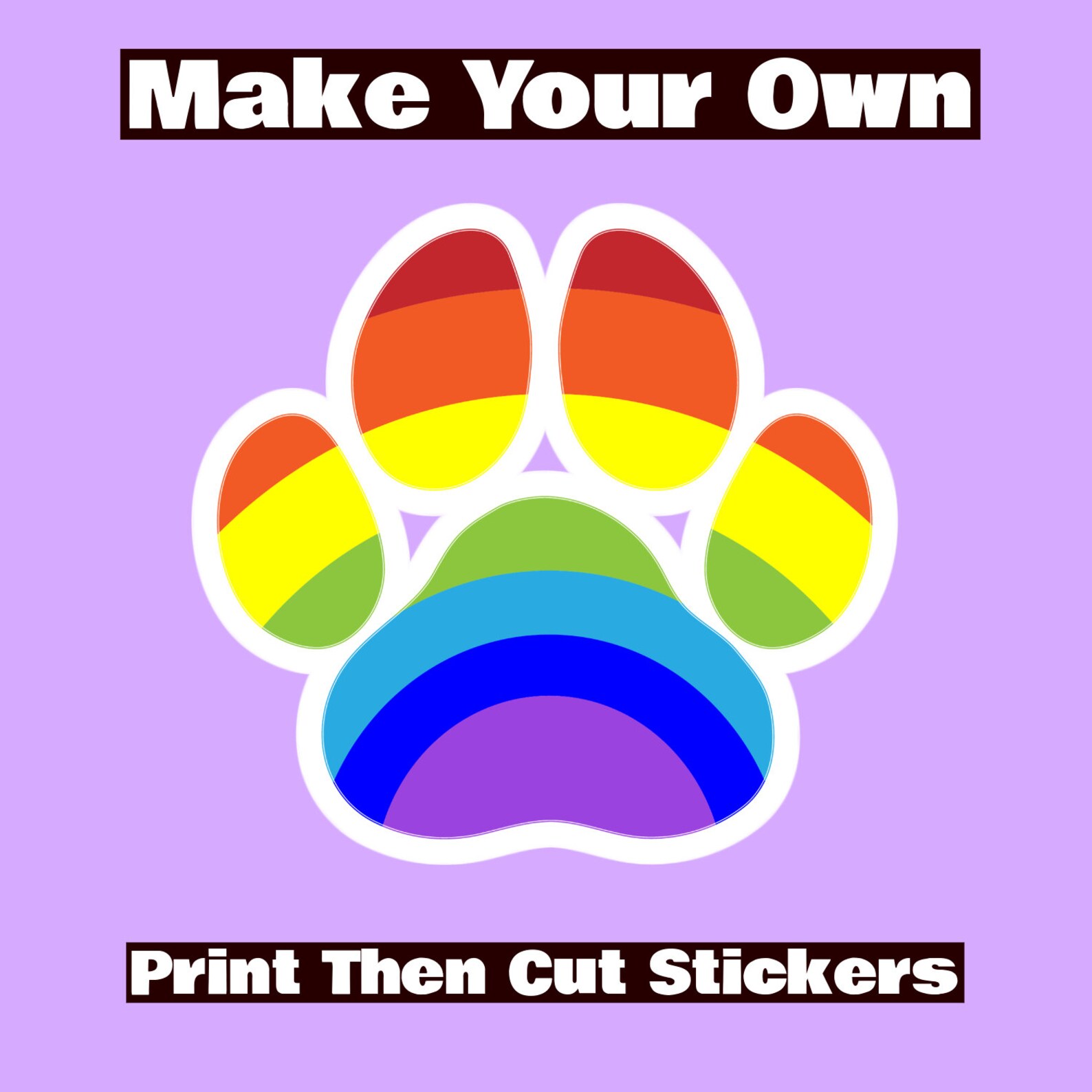 Rainbow Paw Print Svg Png Jpg, Rainbow Tshirt Design, Paw Print Tshirt ...