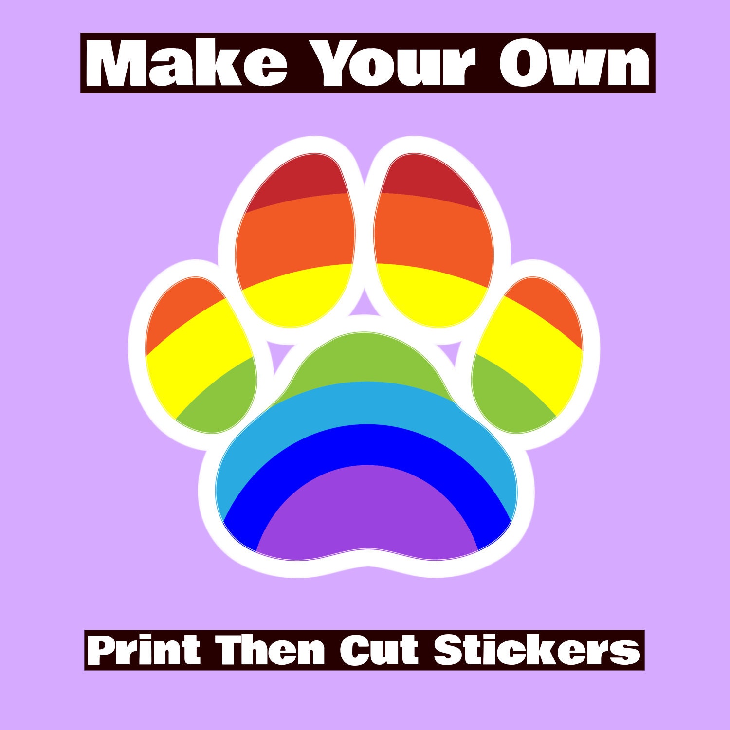 Rainbow Paw Print Svg Png Jpg, Rainbow Tshirt Design, Paw Print Tshirt ...