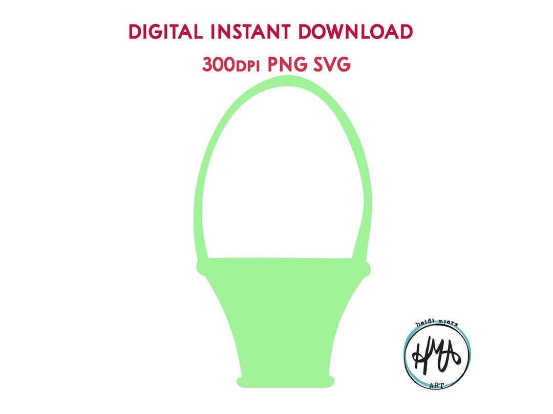 Easter Basket SVG PNG JPG Spring & Easter Icon Silhouette Use for ...