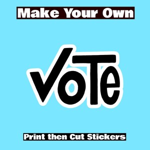 Vote in Both Black & White PNG SVG Sublimation Print Cute Clipart ...