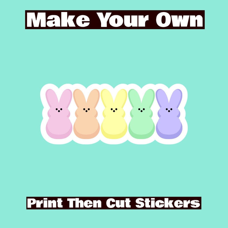 Easter Bunny Peeps PNG & SVG Clipart, Pastel Yellow, 300dpi Instant ...
