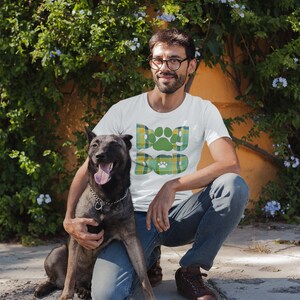 Dog Dad PNG in Bees & Blue Flowers Plaid of Yellow and Blue Shades ...