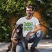 Dog Dad PNG in Bees & Blue Flowers Plaid of Yellow and Blue Shades ...