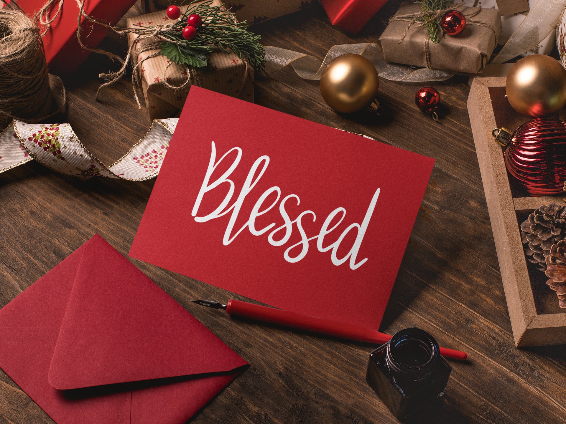 Blessed Handwritten Design in Black and White 300dpi PNG SVG DXF ...