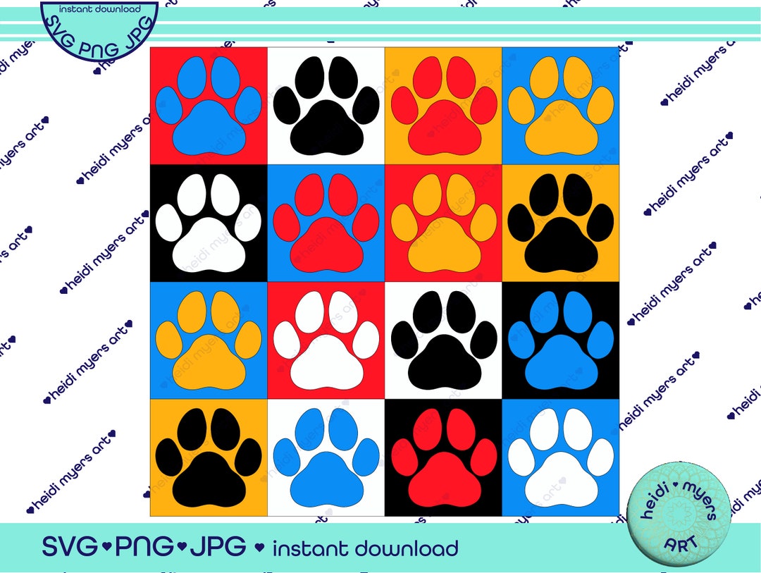 Paw Prints Toe Beans SVG/PNG/JPG Dog Lover, Cat Lover, Dog Clip Art ...