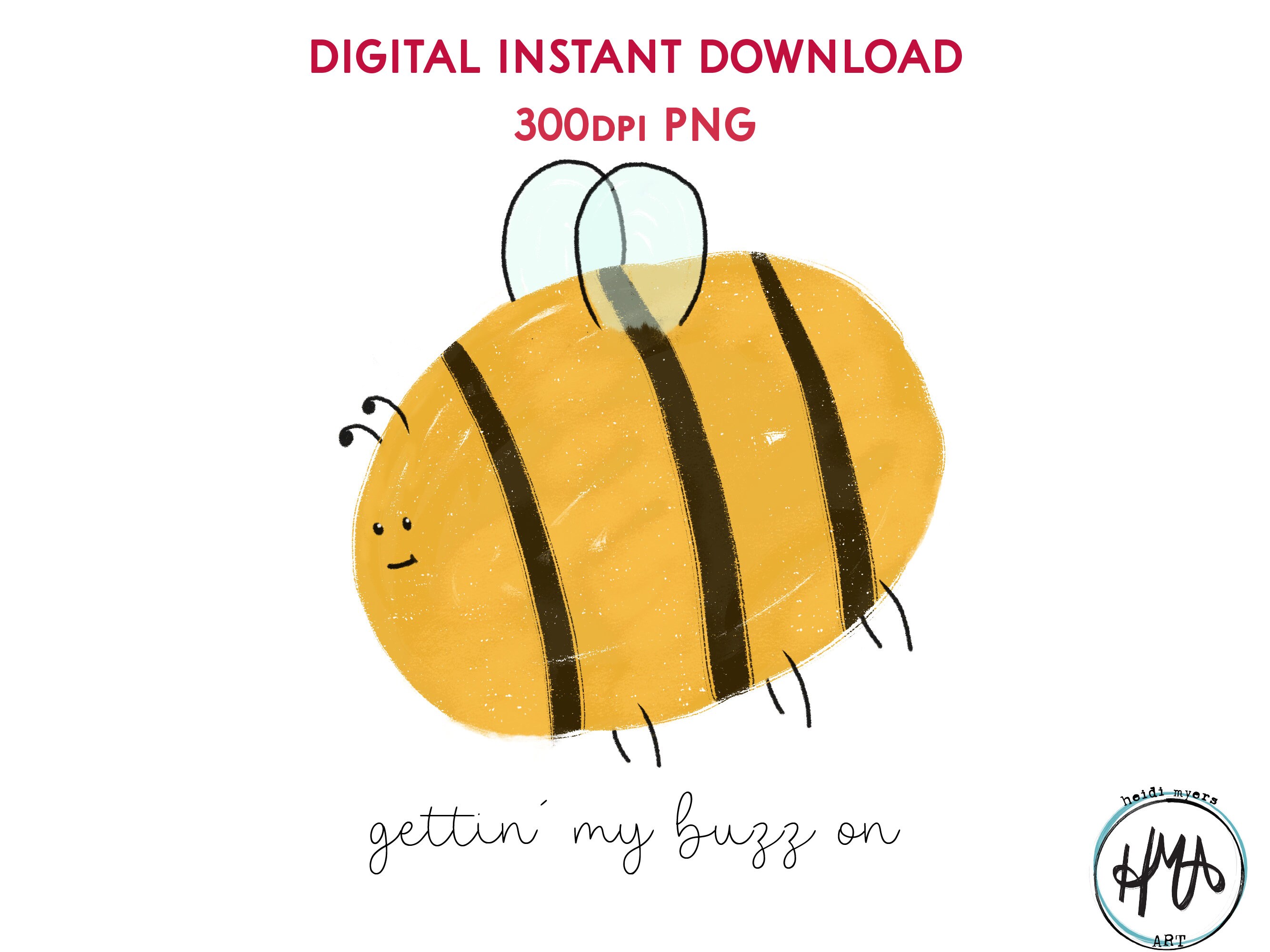 Chubby Bee PNG With + W/o Gettin' My Buzz on Perfect for Easter ...