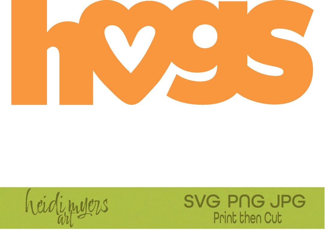 Hugs SVG PNG JPG, Orange, Hugs T-shirt Design, Love Icons Svg, Print ...