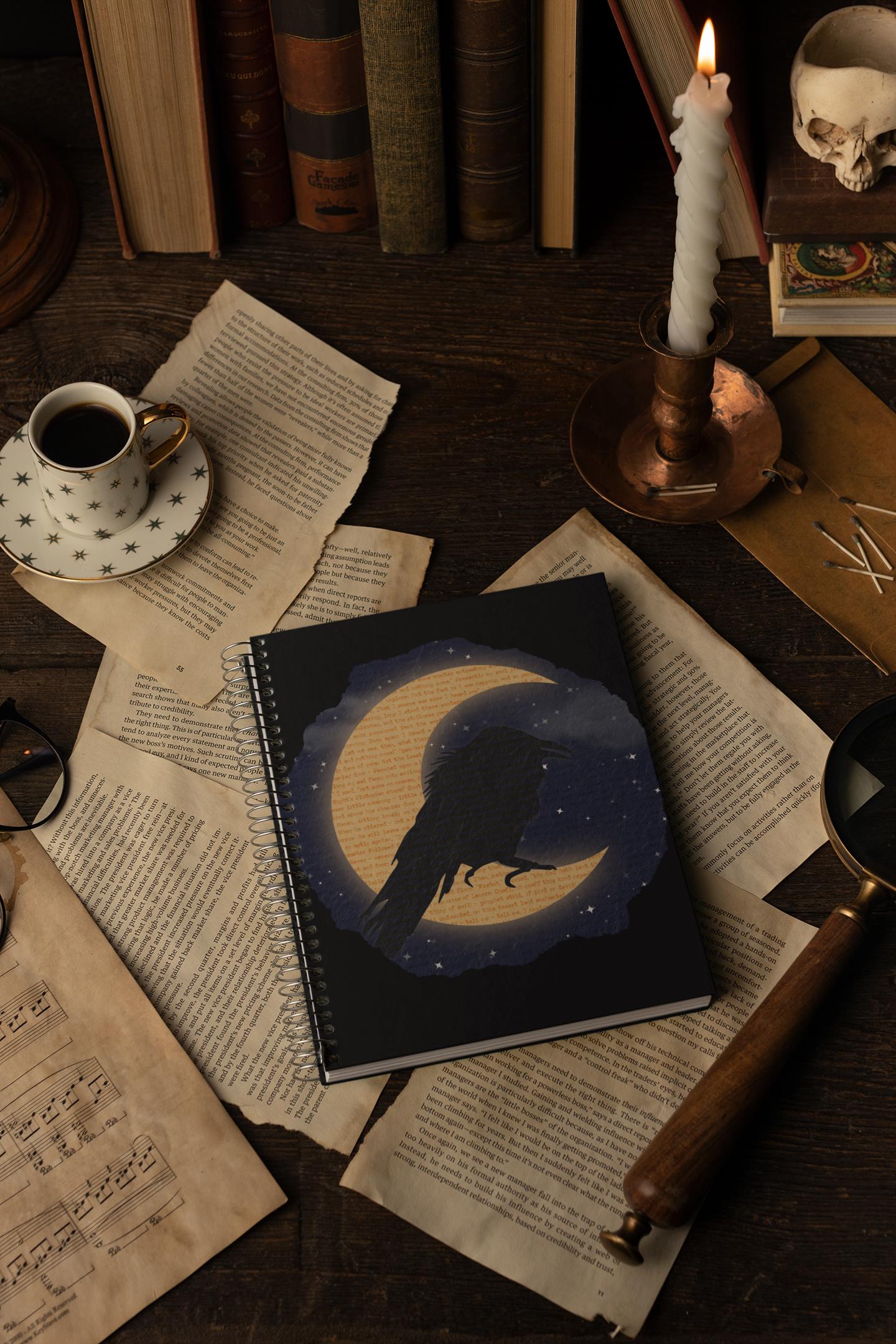 Raven Moon Night Sky Nevermore PNG Circle Swatch the Raven by Edgar ...