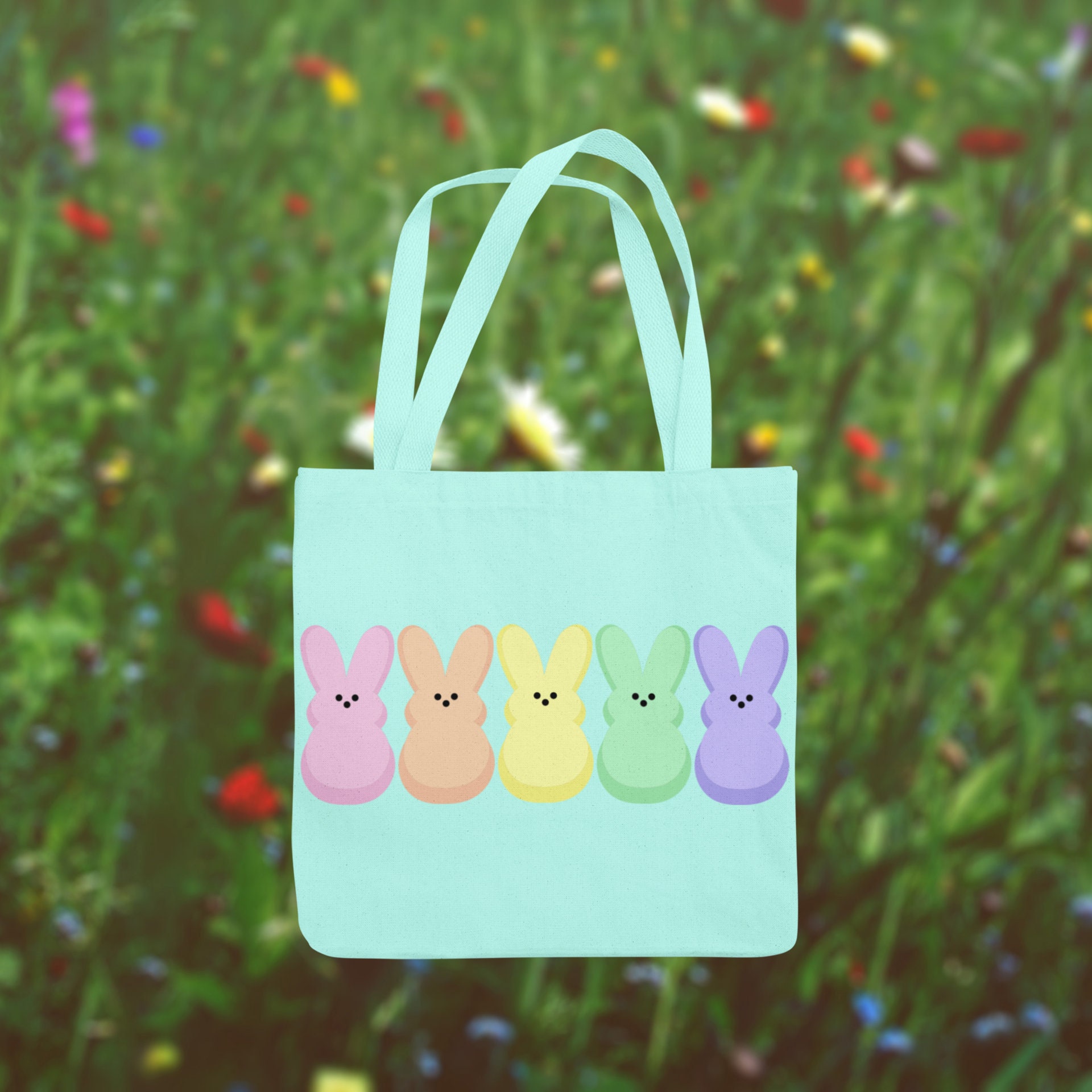 Peeps PNG SVG DXF Pastel 5-color Rainbow Bunnies Cute Spring & Easter ...