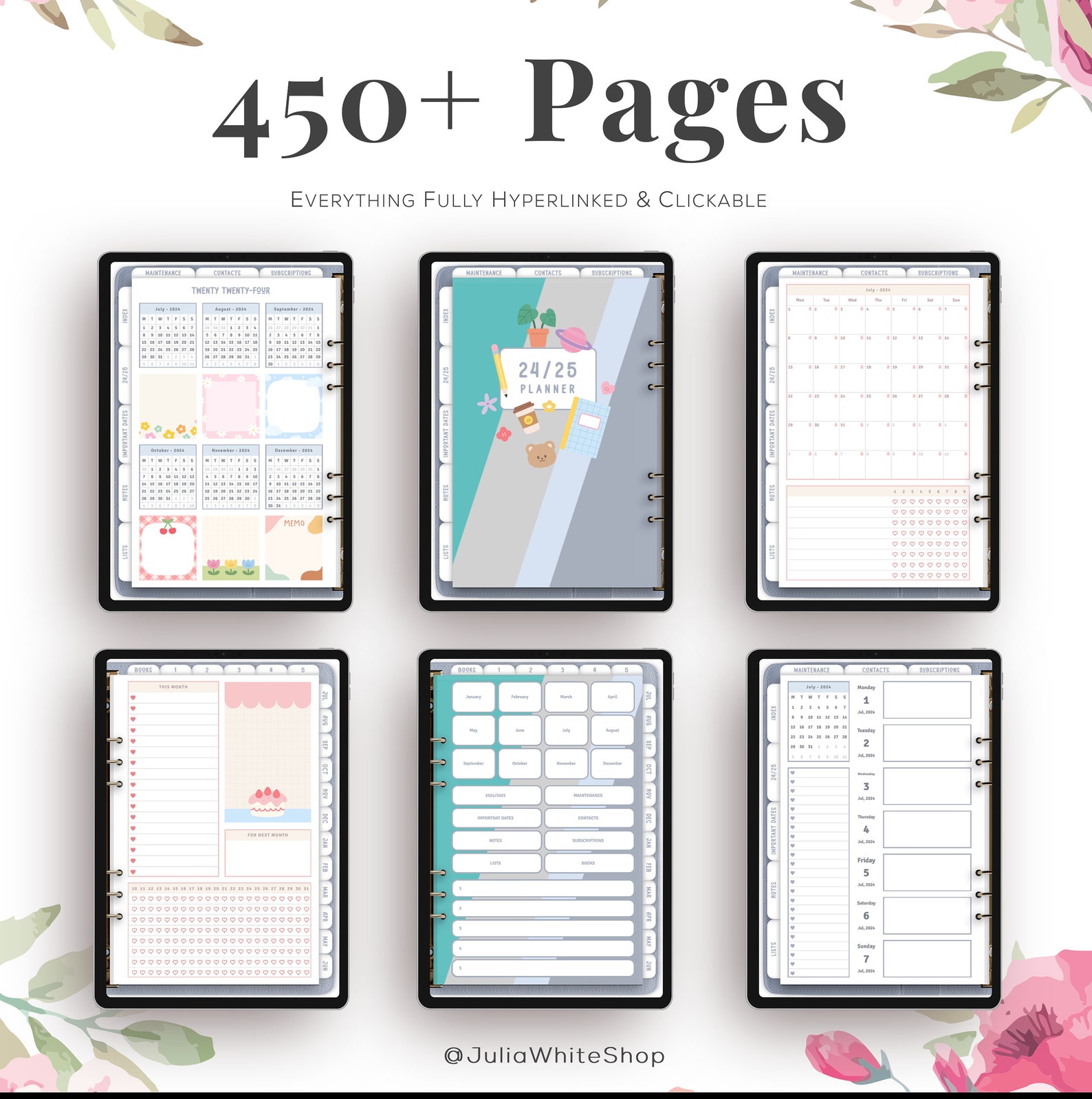 Digital Planner Midyear July 2024 - 2025 June Planner Ipad, iPad ...