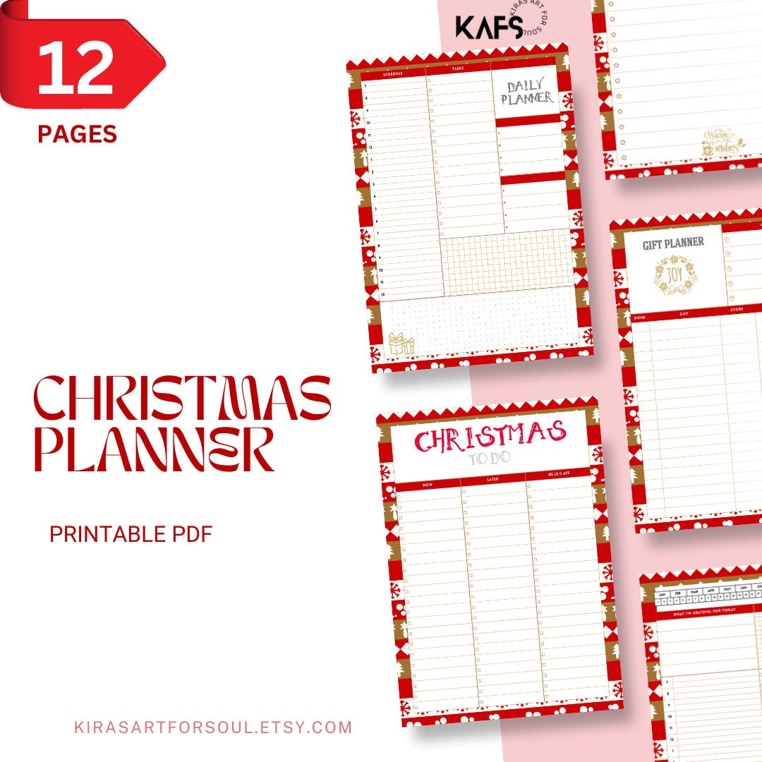 Printable Christmas Planner, Holiday Planner, Christmas Planner ...