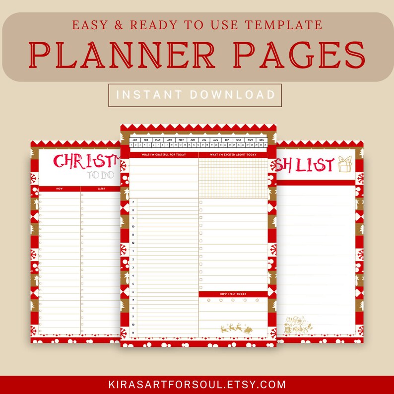 Printable Christmas Planner, Holiday Planner, Christmas Planner ...