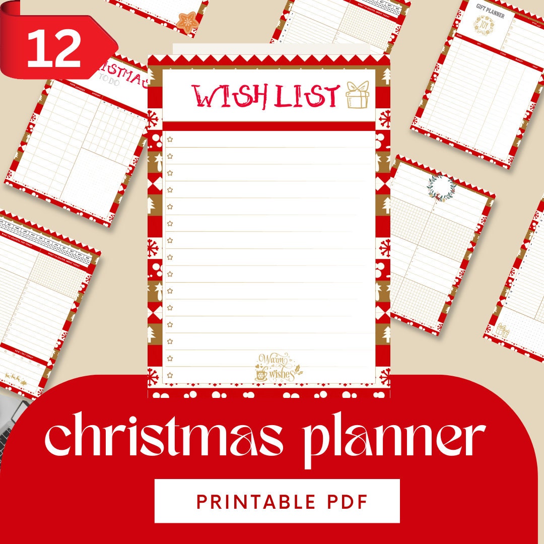 Printable Christmas Planner, Holiday Planner, Christmas Planner ...