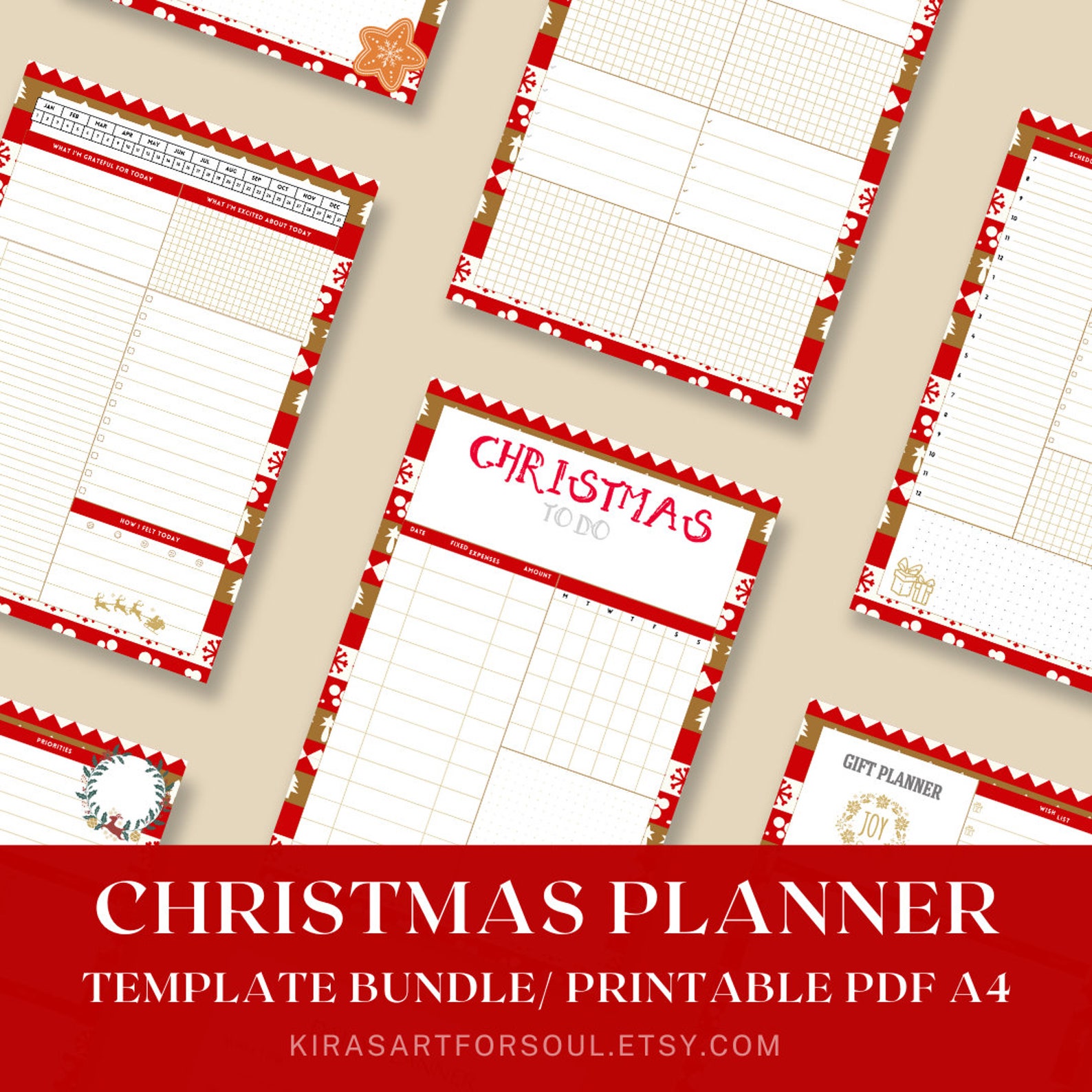 Printable Christmas Planner, Holiday Planner, Christmas Planner ...