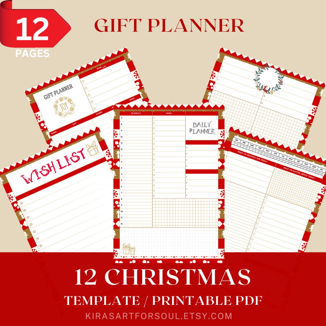 Printable Christmas Planner, Holiday Planner, Christmas Planner ...