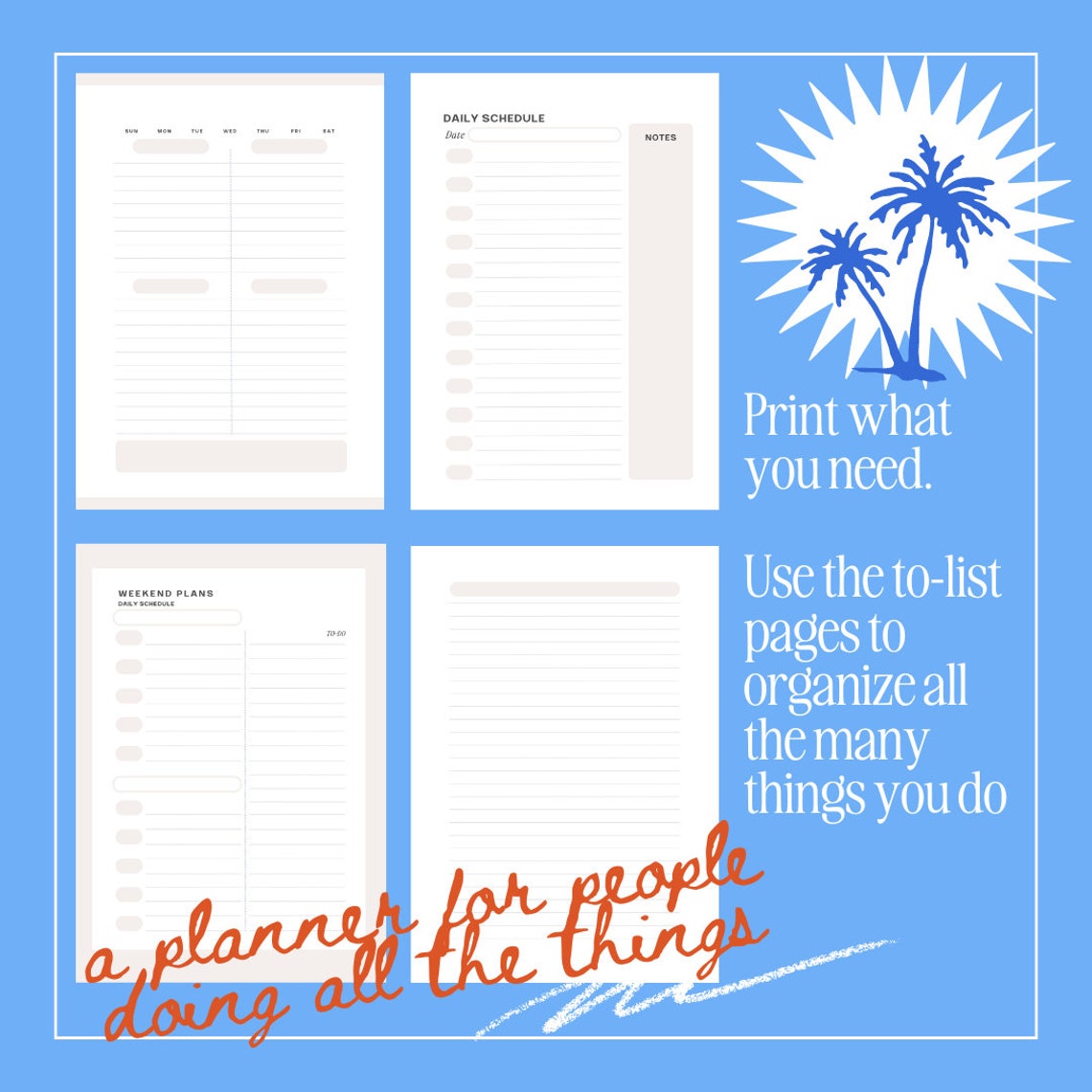To-do List Planner // Sectioned To-do Lists and Planner Pages Perfect ...