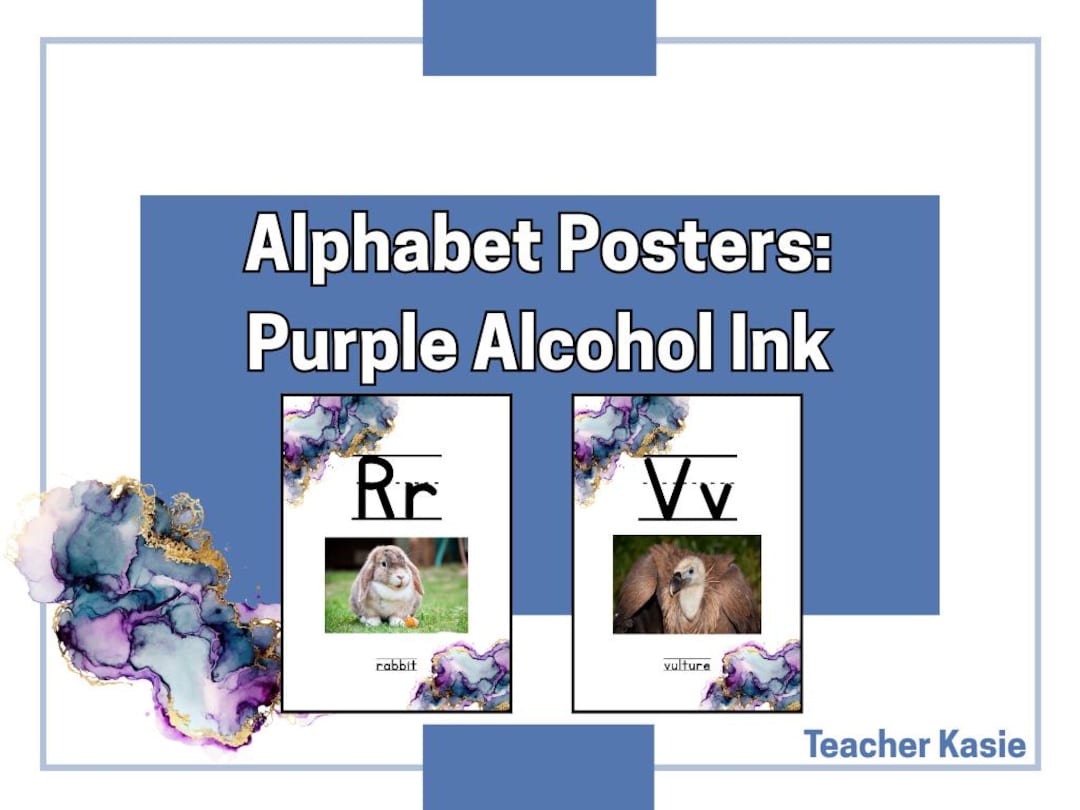 Purple Ink Classroom Alphabet Posters - Etsy