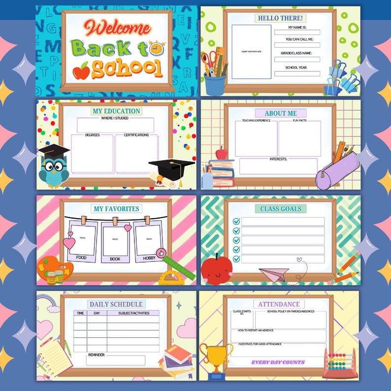 Editable Back to School Slides: Teacher Welcome Presentation (printable ...