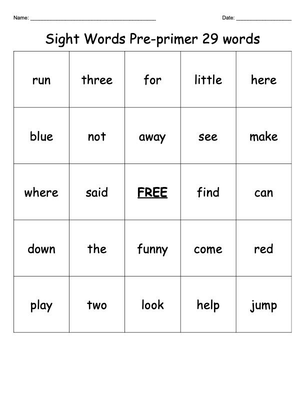 Sight Word Fun! Pre-primer Sight Word Bundle! - Etsy