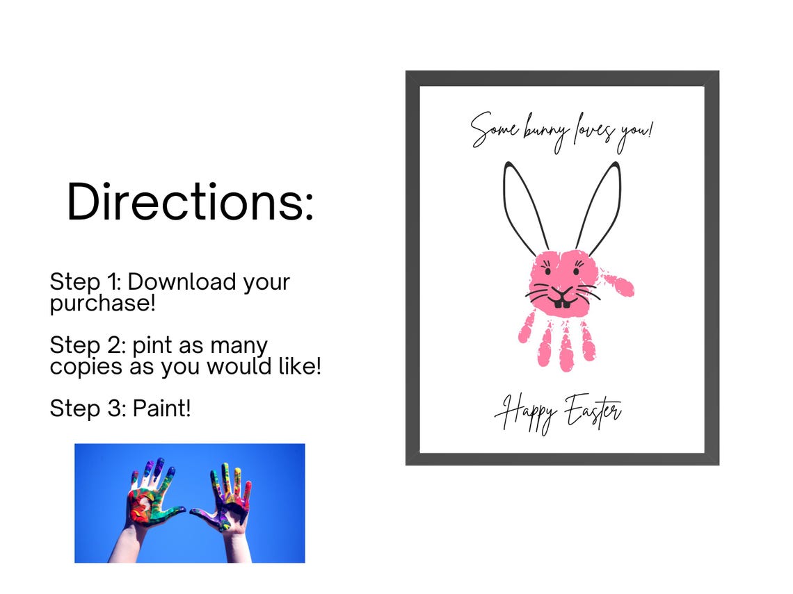Spring/ Easter HANDPRINT and Thumbprint ART - Etsy