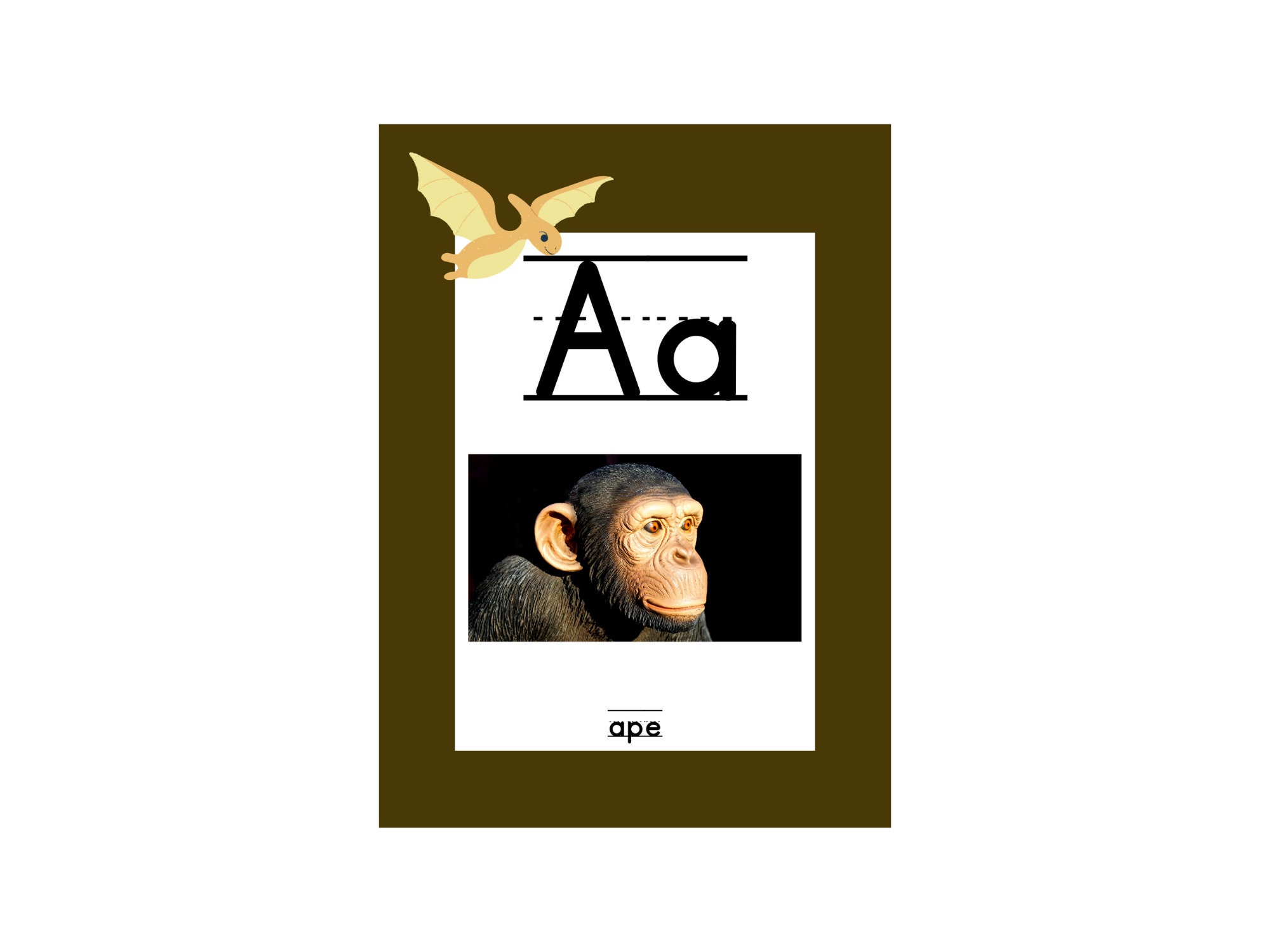 Alphabet Posters With Dinosaur Colors and Pictures - Etsy