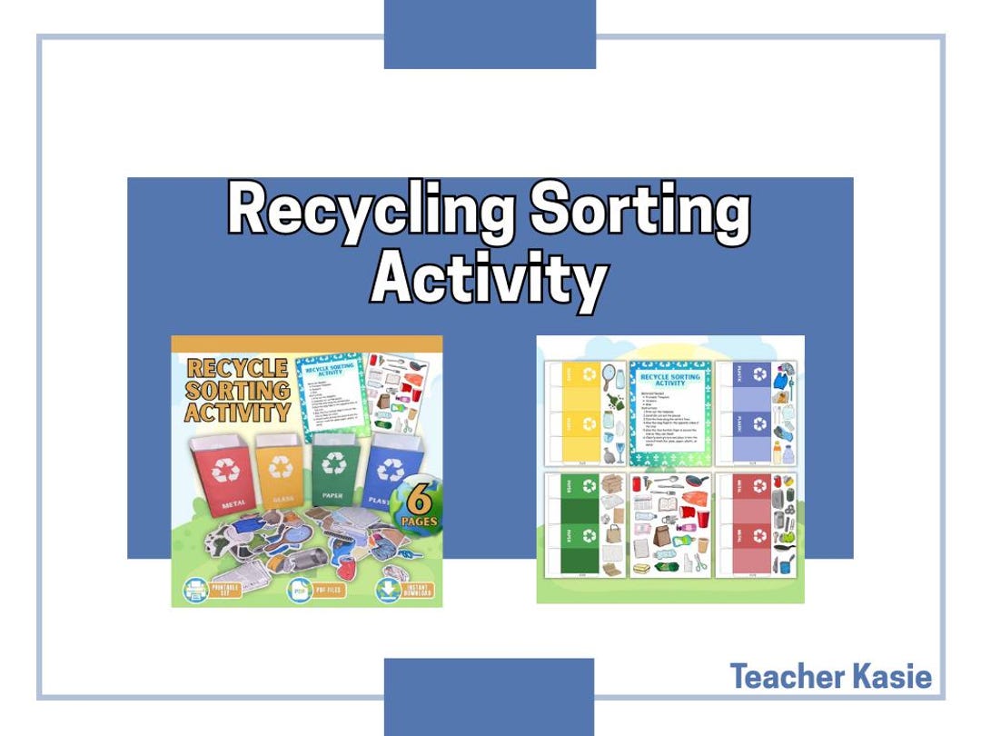 Printable Recycling Game | Earth Day Activity for Sorting Trash ...